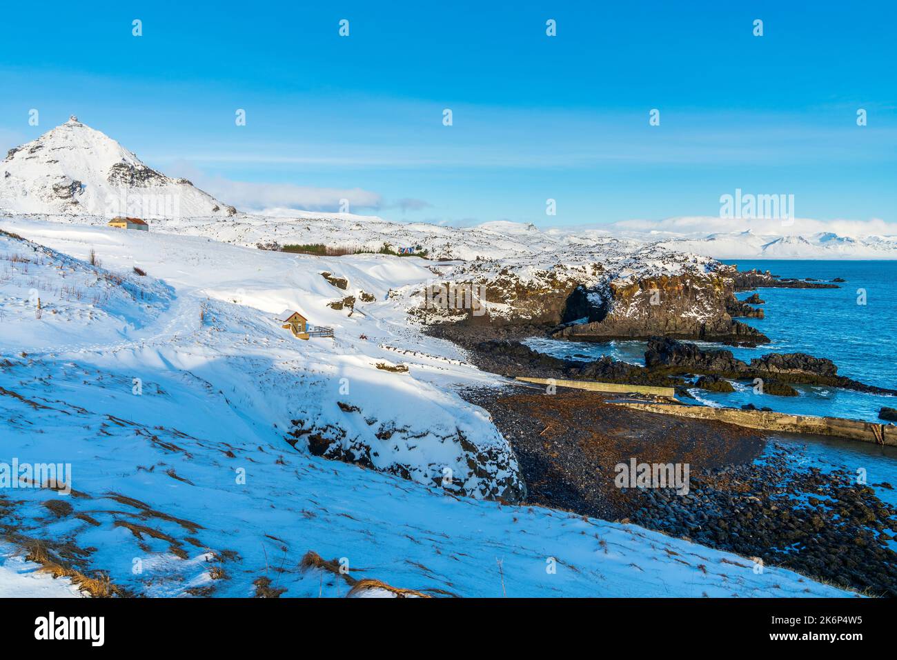 Hellnar View Point, Snaefellsnes peninsula, Iceland, Europe Stock Photo ...