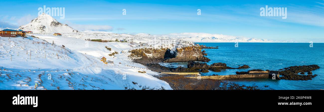 Hellnar View Point, Snaefellsnes peninsula, Iceland, Europe Stock Photo ...
