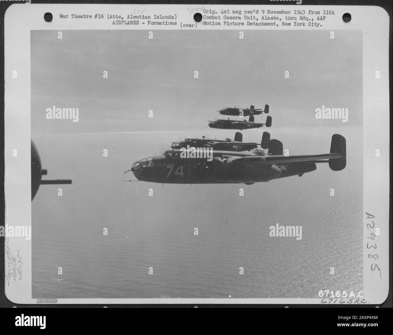 North American B-25 "Mitchells" Of The 77Th Bomb Squadron, 28Th Bomb ...