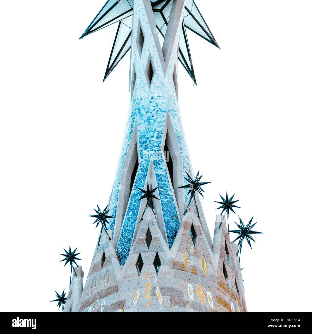 Central detail of the main star of the tower of the Virgin Mary of the ...