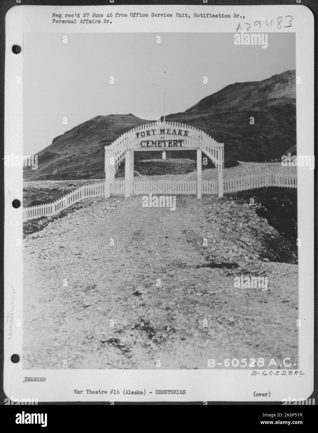 United States Fort Mears Cemetery, Alaska Stock Photo - Alamy