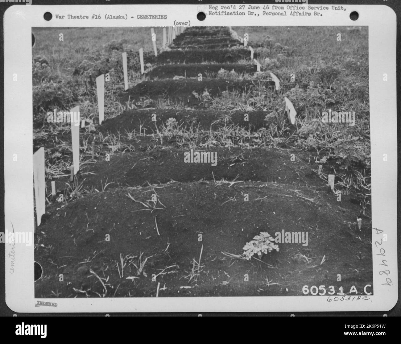 United States Fort Glenn Cemetery in Alaska Stock Photo - Alamy