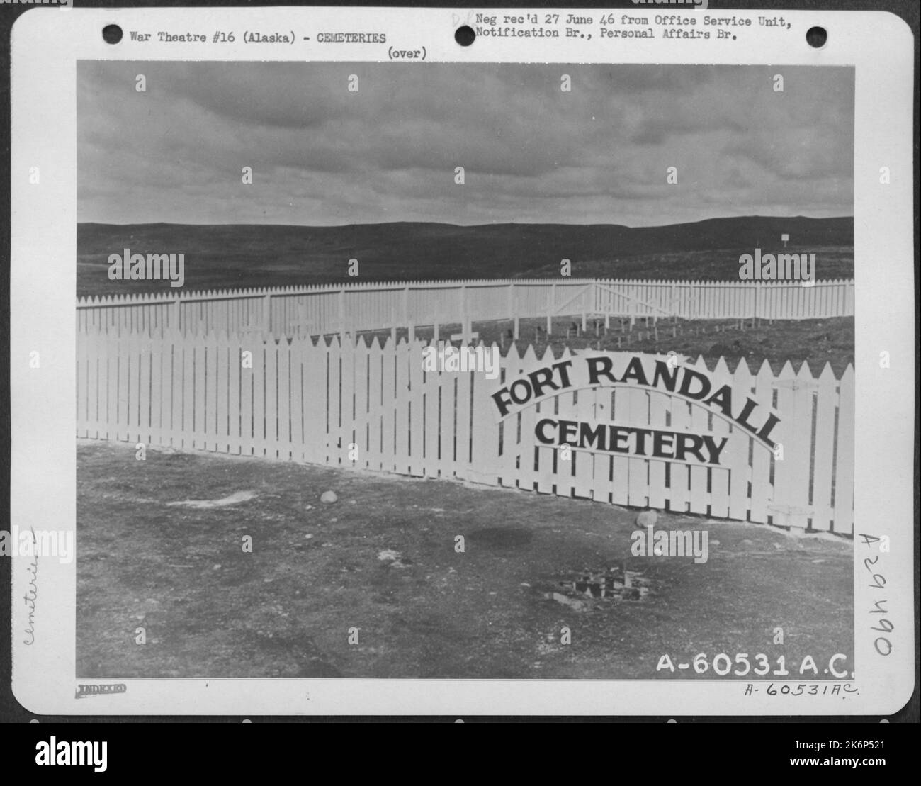 United States Fort Randall Cemetery in Alaska Stock Photo - Alamy