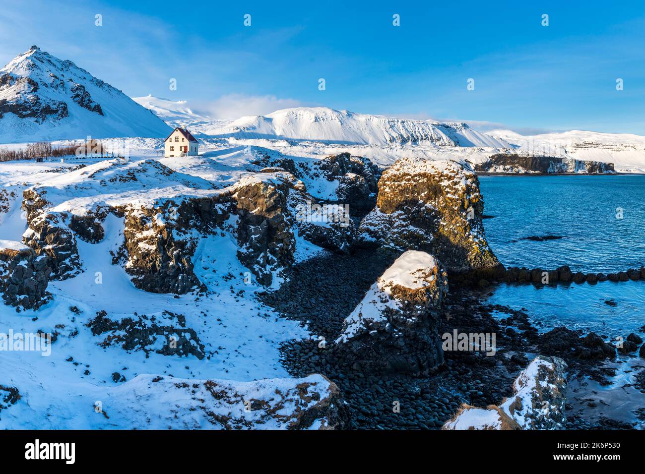 Arnarstapi coast, Snaefellsnes peninsula, Iceland, Europe Stock Photo ...