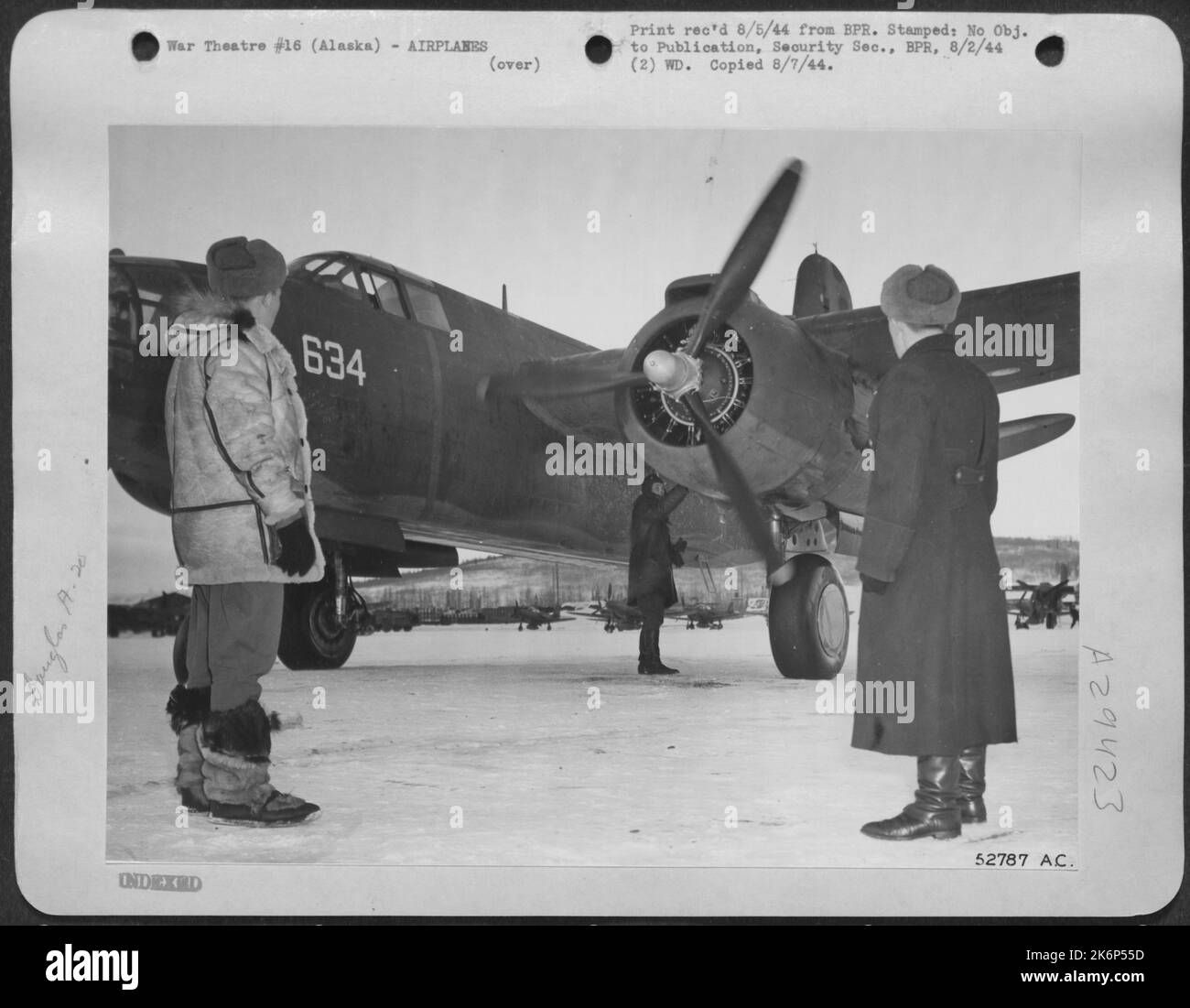 Final check on A-20 Havoc before take-off to Siberia Stock Photo - Alamy
