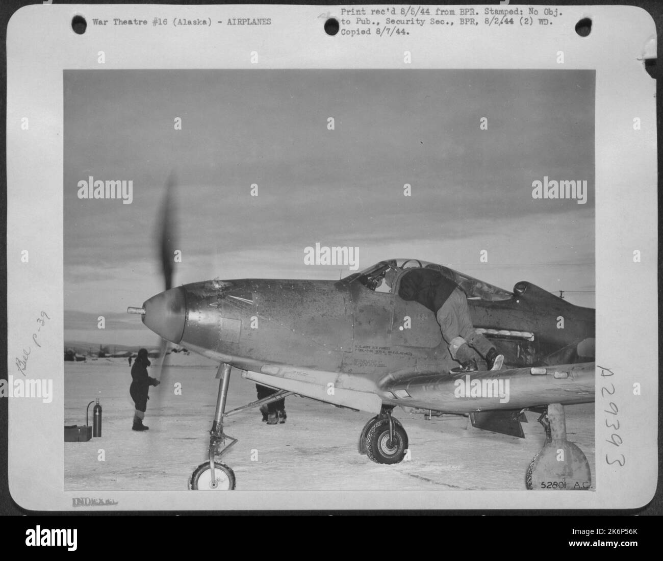 Radio check-Bell P-39-before take-off for Siberia Stock Photo - Alamy