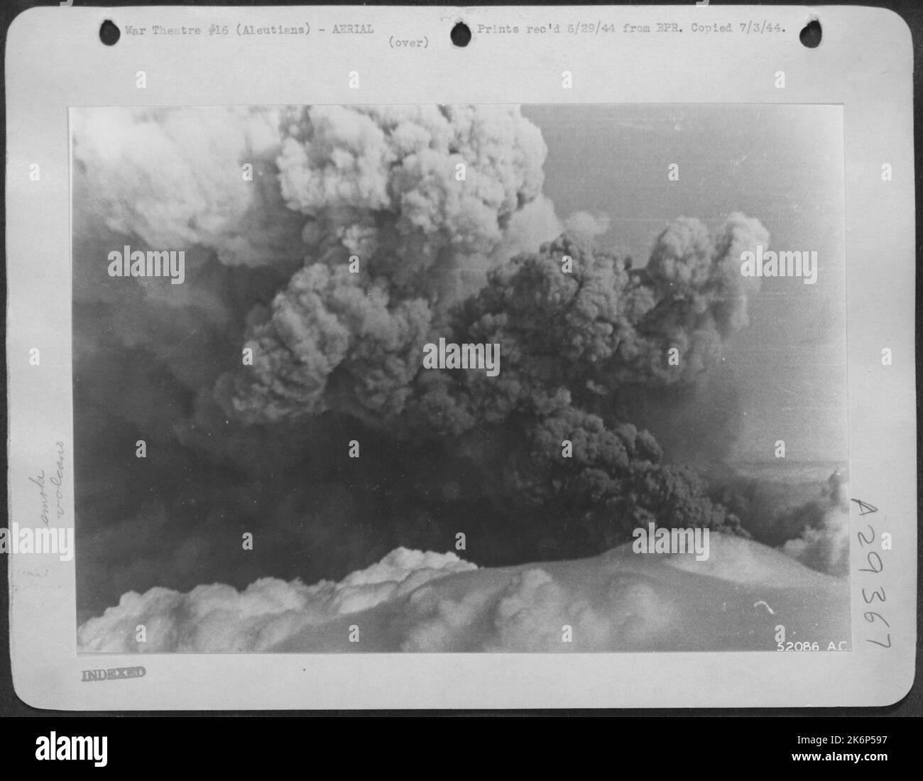 Mount Cleveland volcano, on Chuginadak Island in the Islands of Four ...