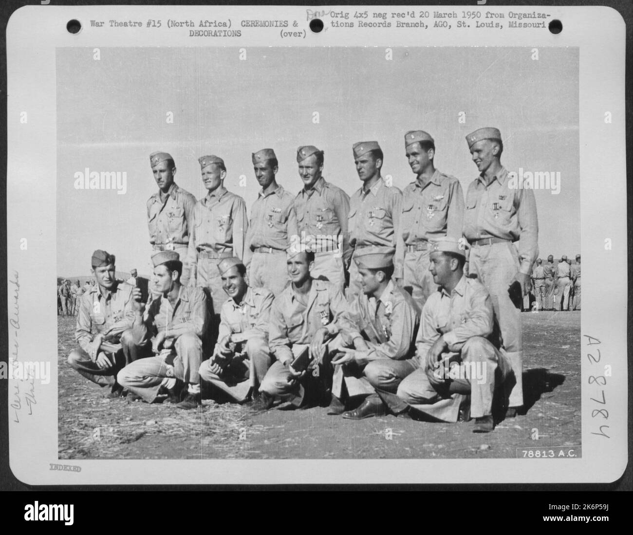 Members Of The 14Th Fighter Group Pose After Receiving Awards During A ...
