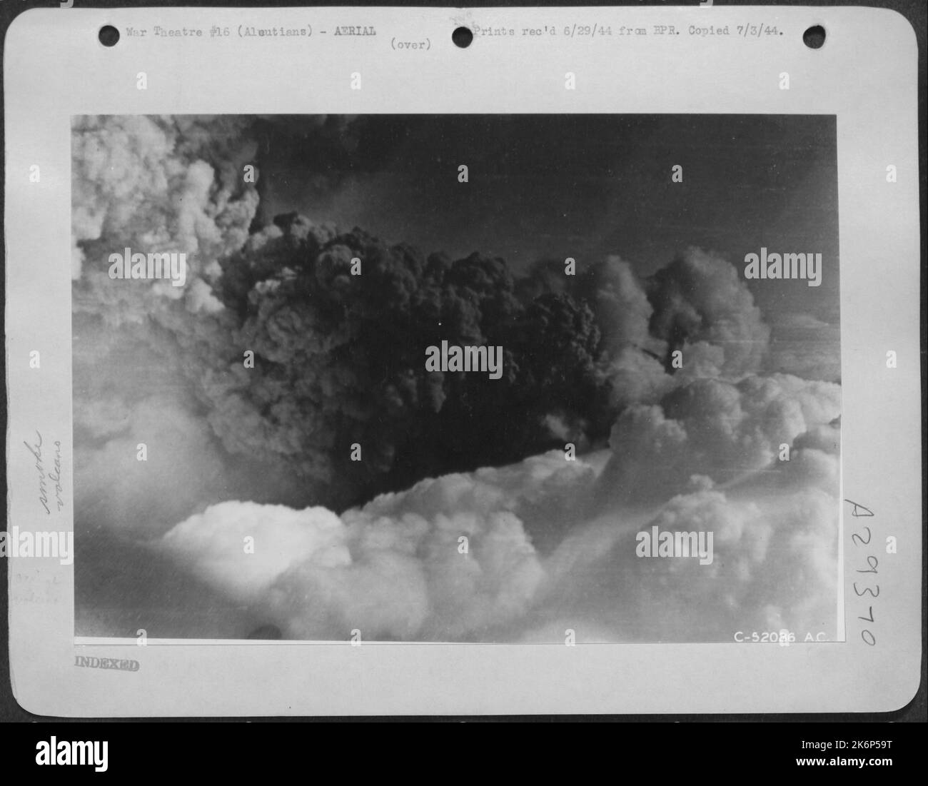 Mount Cleveland volcano, on Chuginadak Island in the Islands of Four ...