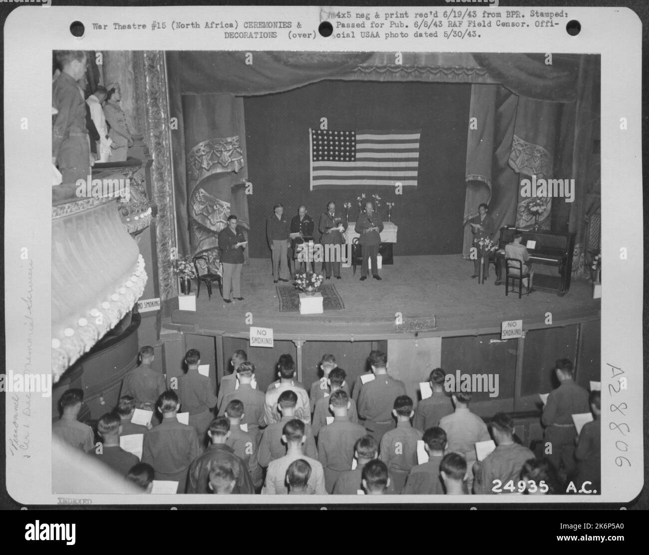 North Africa-Part of the ceremony honoring American soldiers who were ...