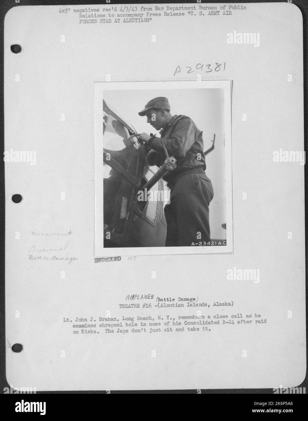 Lt. John J. Brahan, Long Beach, N.Y., remembers a close call as he ...