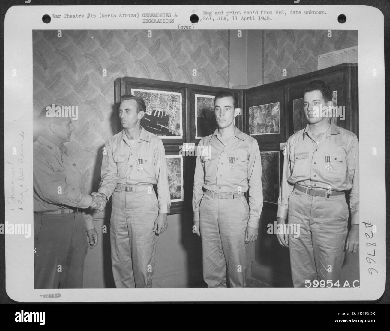 Three combat crewmen of a USAAF B-24 Liberator which went down during ...