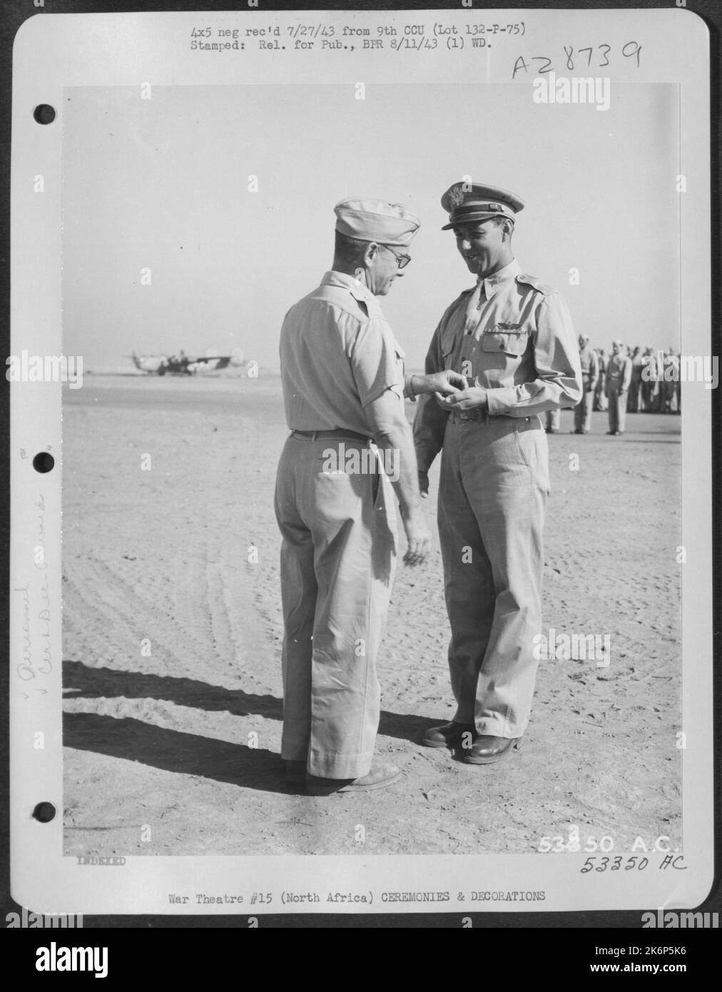 AFRICA-Col. Deith K. Compton, St. Joseph, Mo., receiving a Cluster for ...