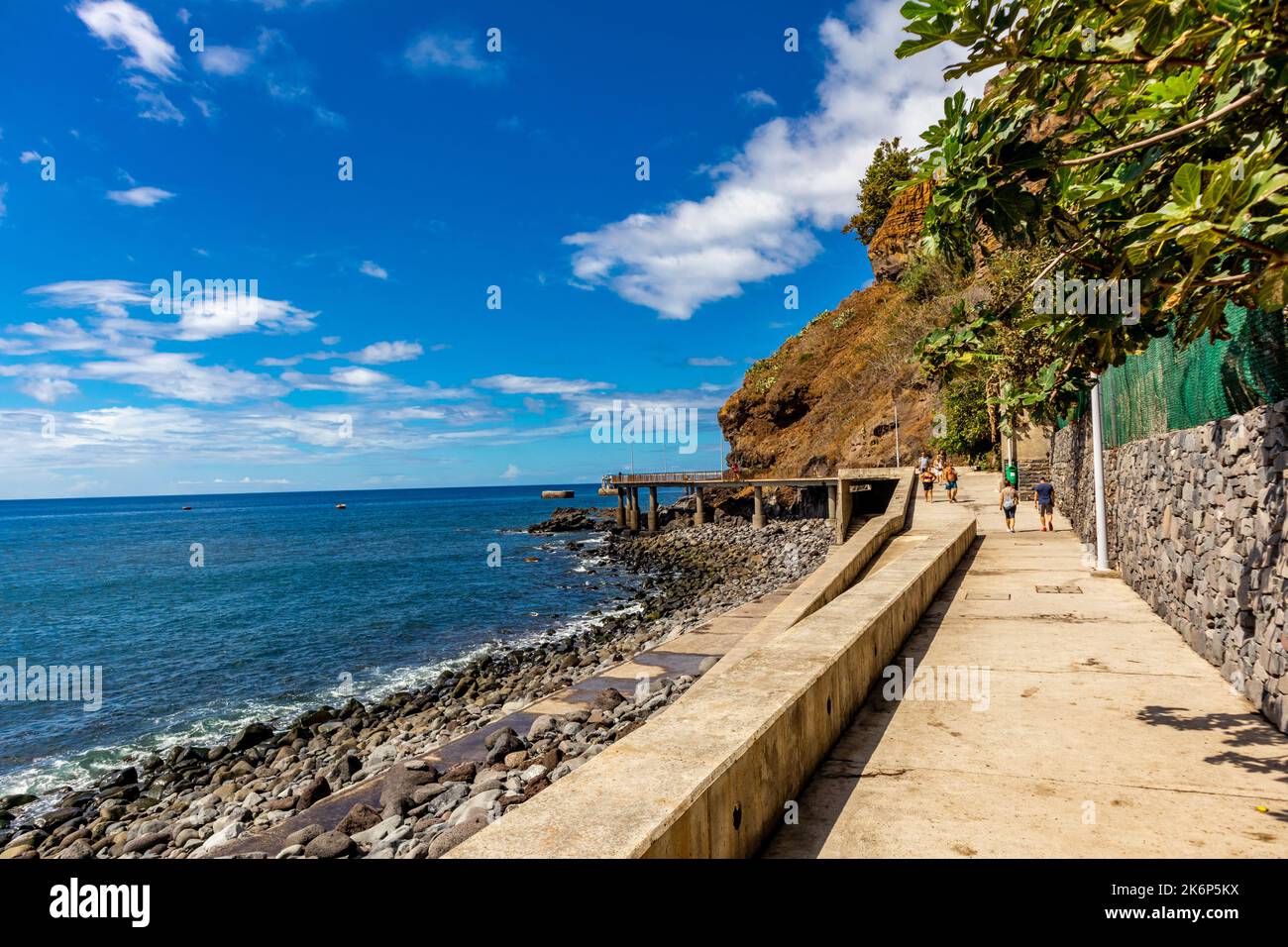On the way on the city levadas of Funchal with a fantastic view on the ...