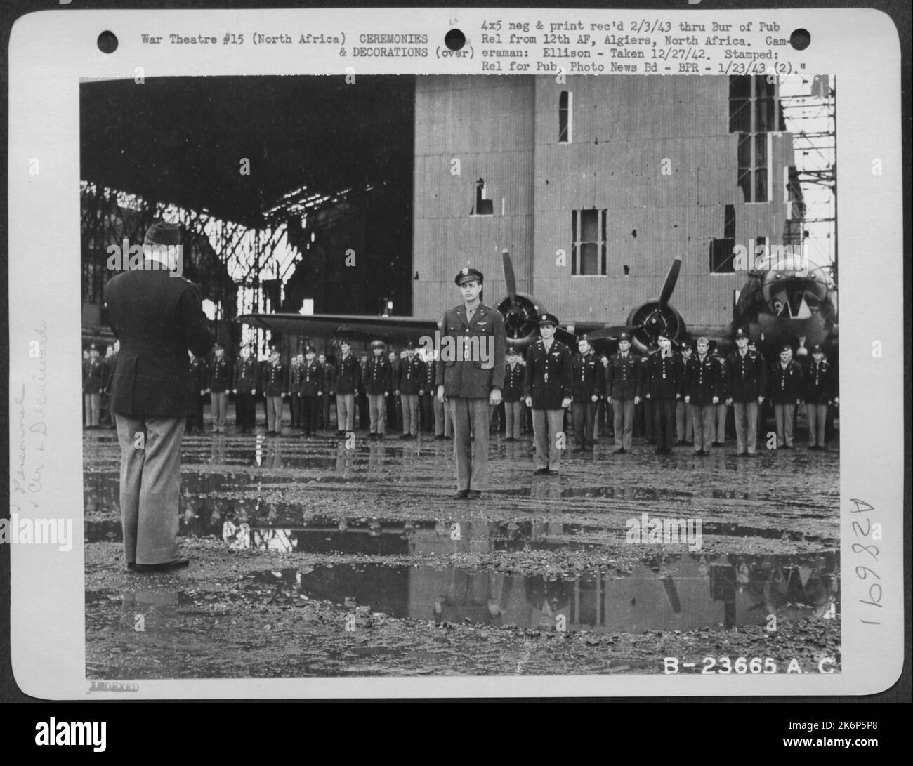 Formal presentation of Distinguished Flying Cross to Lt. Col. Elliott ...