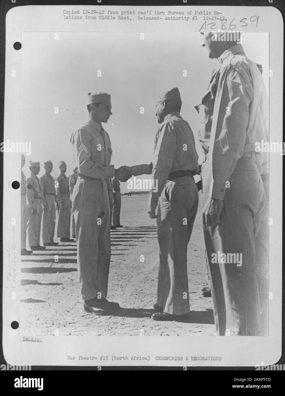 Sgt. Joseph A. Gauthier, Aerial Gunner form Pawtucket, R.I., shakes ...
