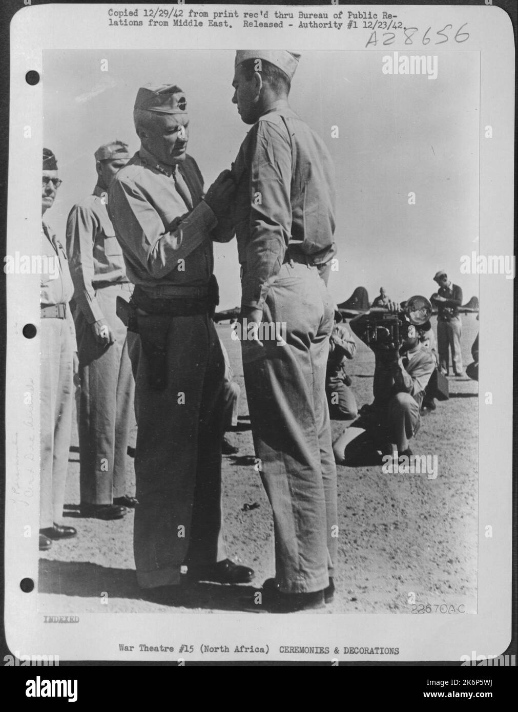2nd Lt Robert E Longstreuth Navigator Of Los Angeles Calif Being Awarded The Silver Star