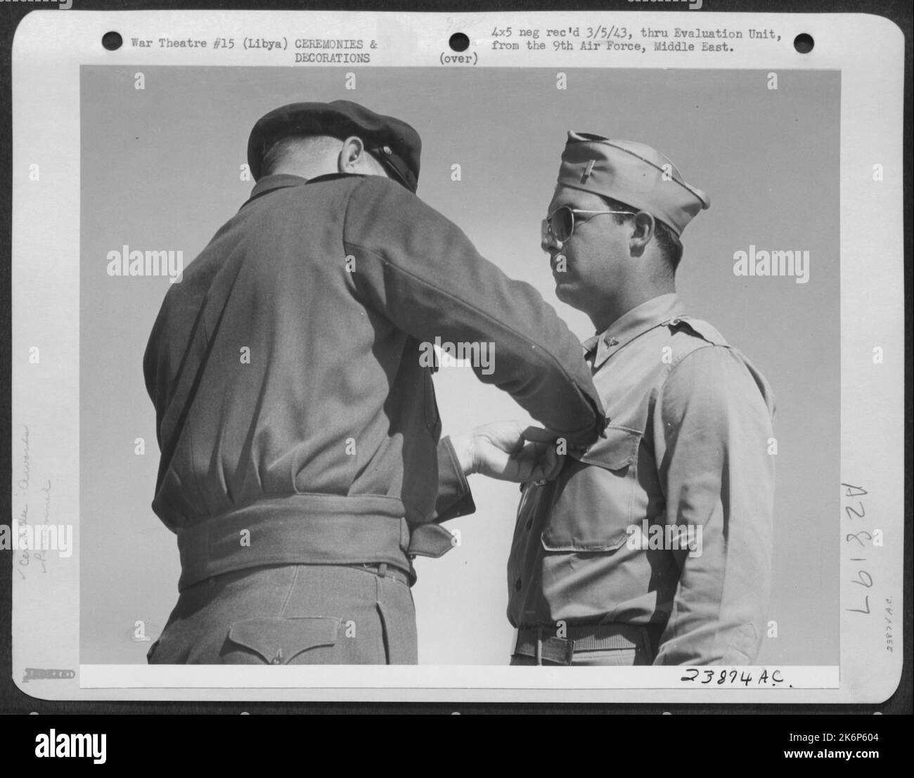 1st Lt. William S. Stewart, Baton Rouge, La., being presented the Air ...