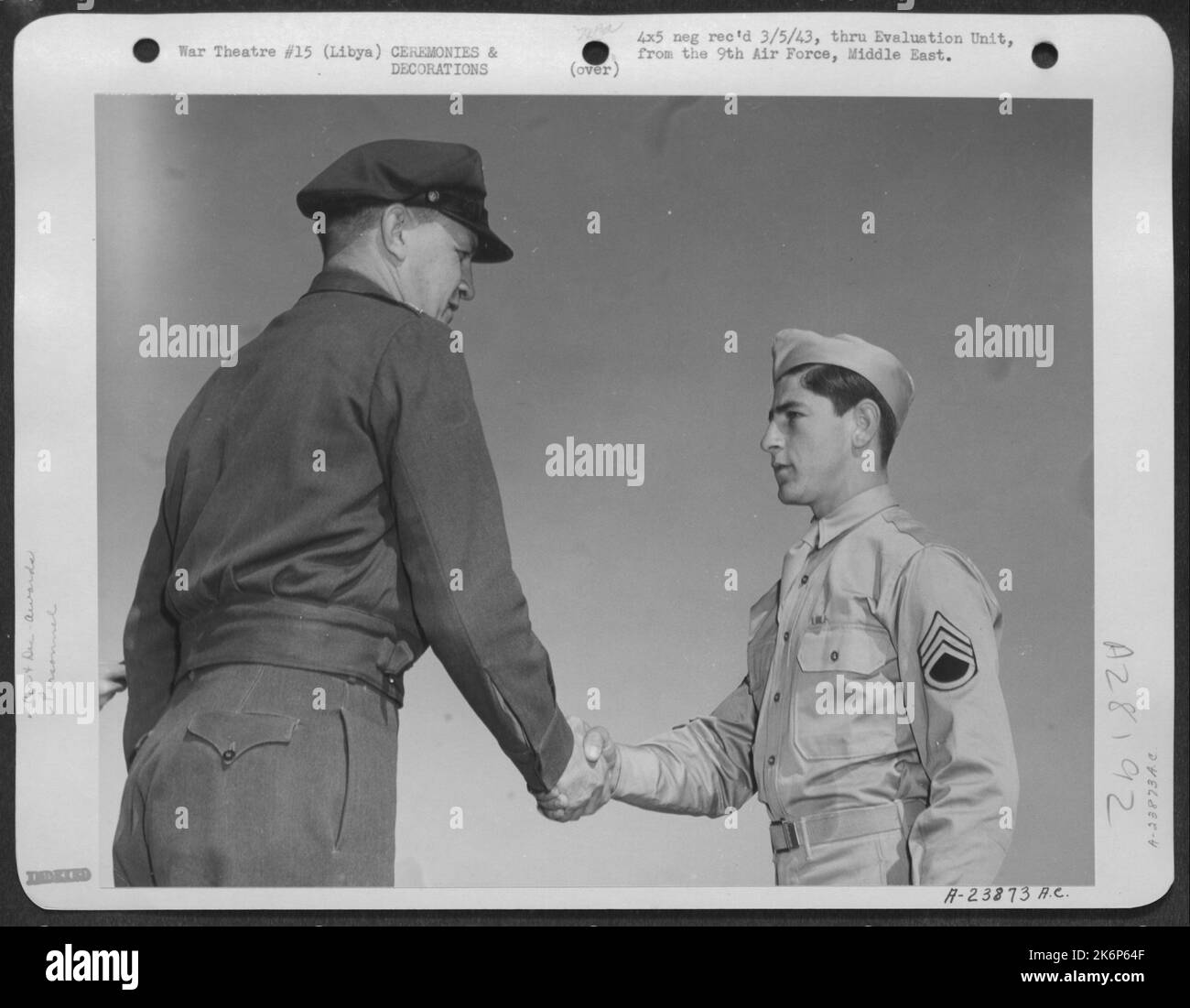 S/Sgt. Francis T. Marchese, St. Louis, Mo., being presented the Oak ...