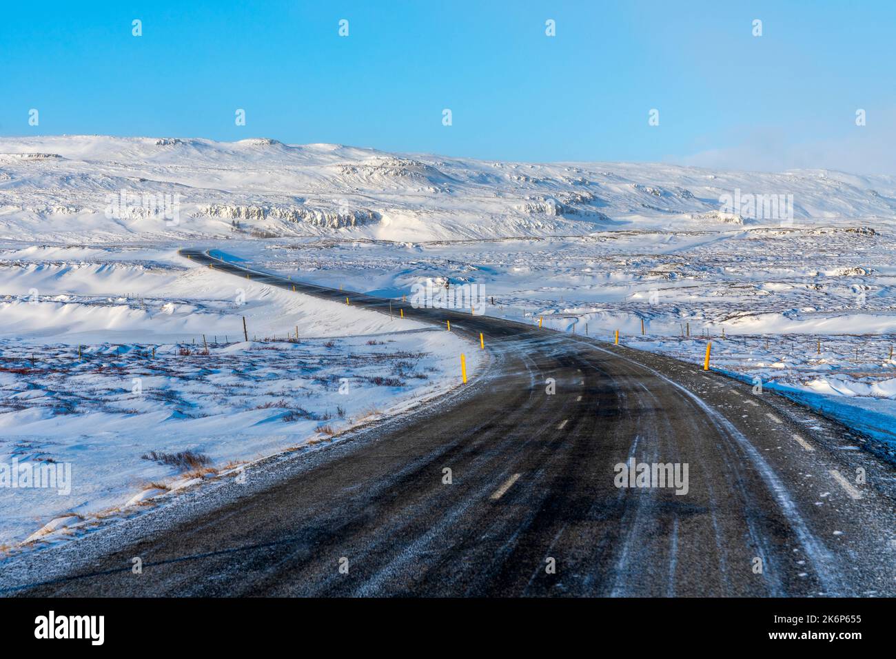 Winter Icelandic Road Trip, Ring Road near Egilsstadir, Eastern Region ...