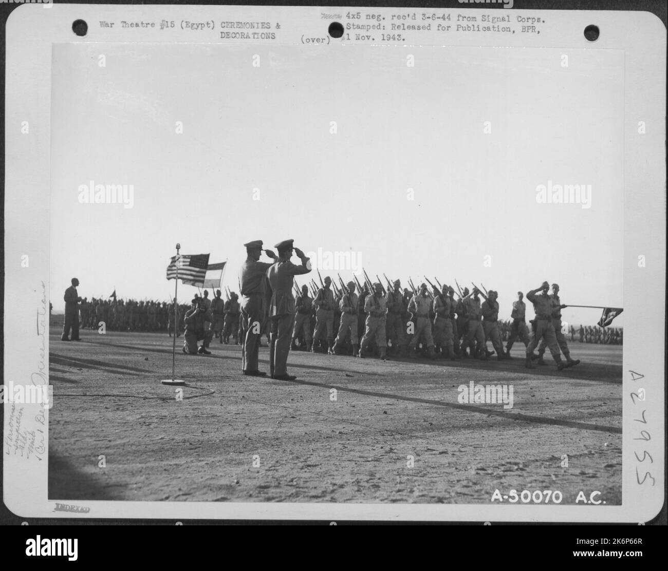 The troops of the U.S. Engineers 835th Battalion pass in review before ...