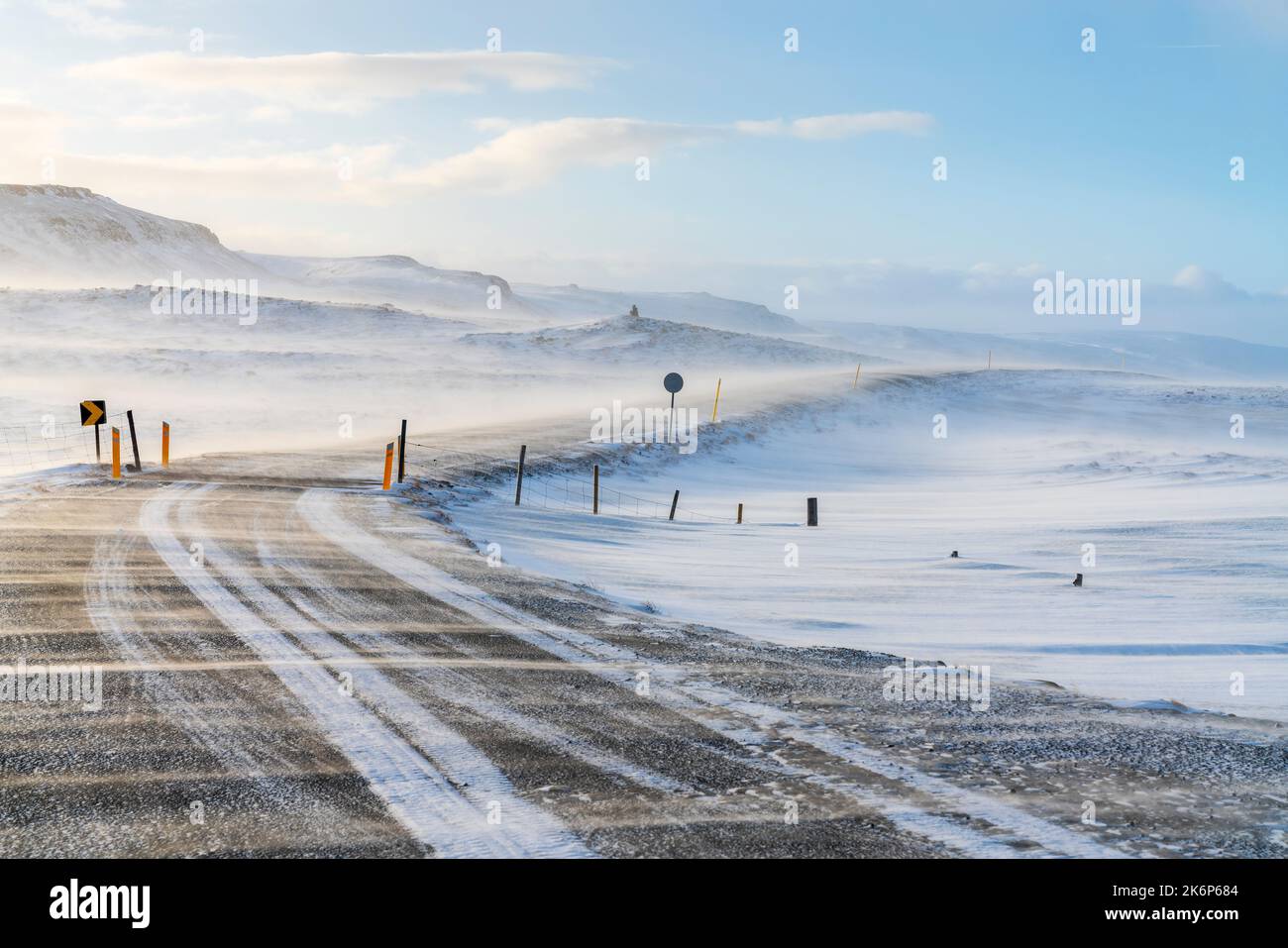 Winter Icelandic Road Trip, Ring Road near Egilsstadir, Eastern Region ...