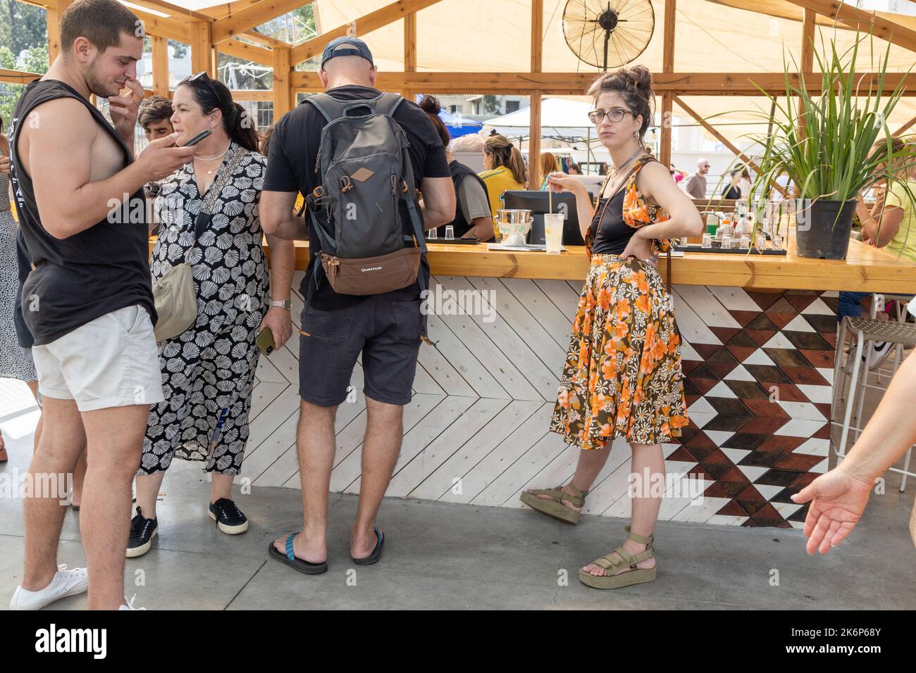 Haifa, Israel - Ocrober 14, 2022, Festive fair in the days of Sukkot ...