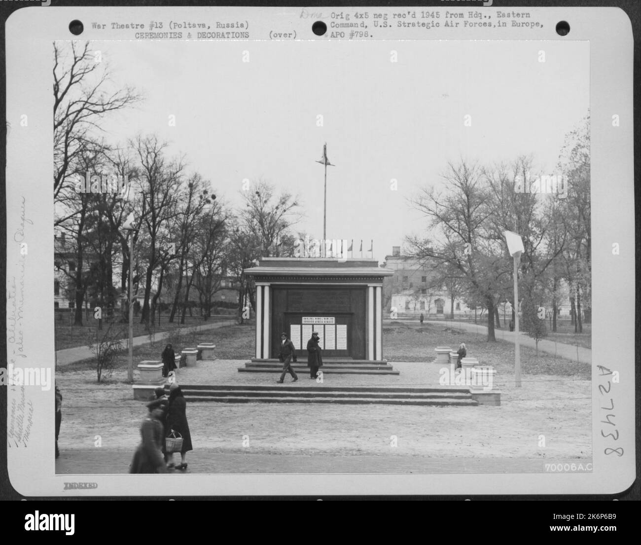 A memorial in the park at Poltava, Russia, where the celebration ...