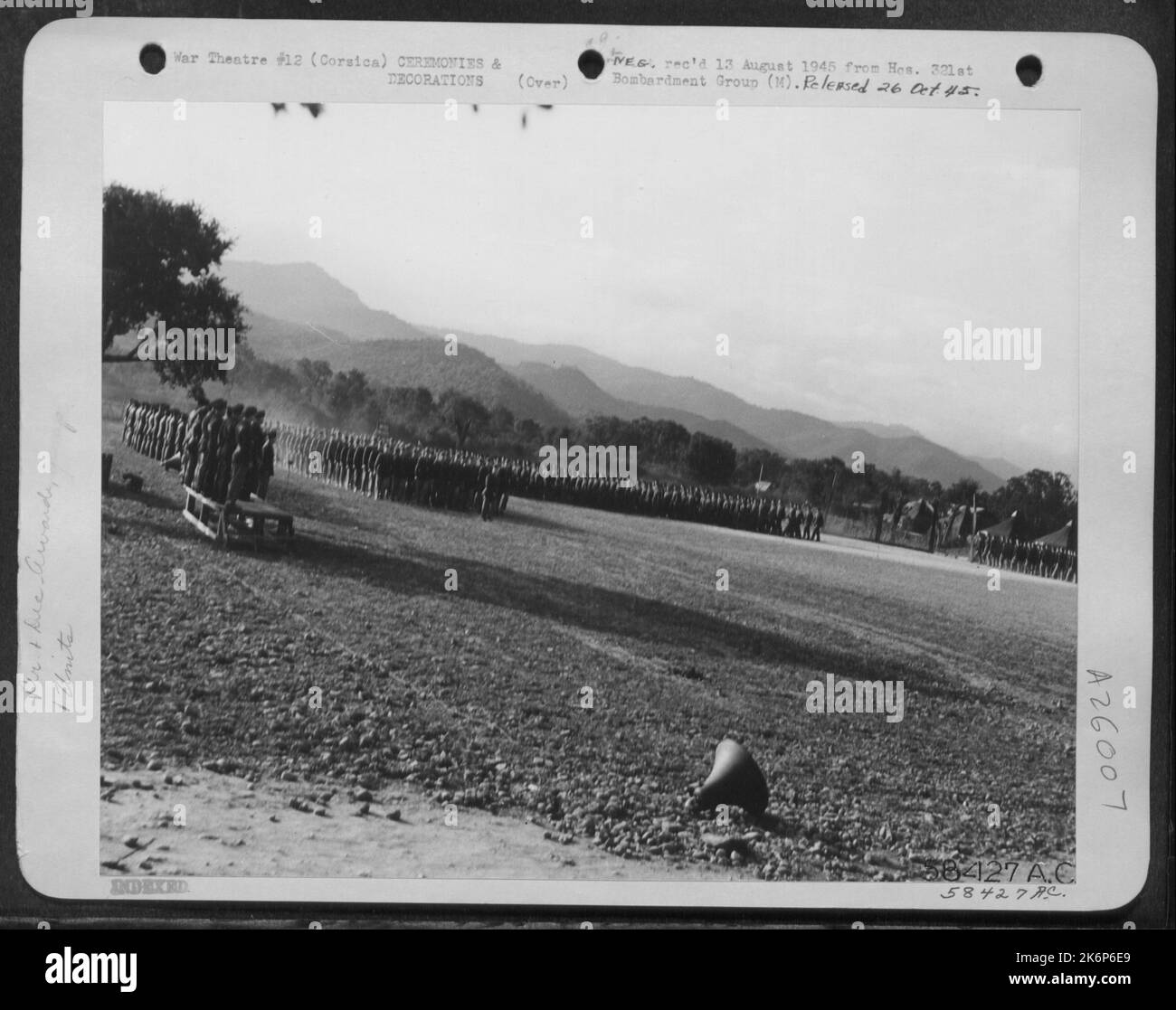 Presentation of Presidential Unit Citation to 321st B.G., Solenzara ...