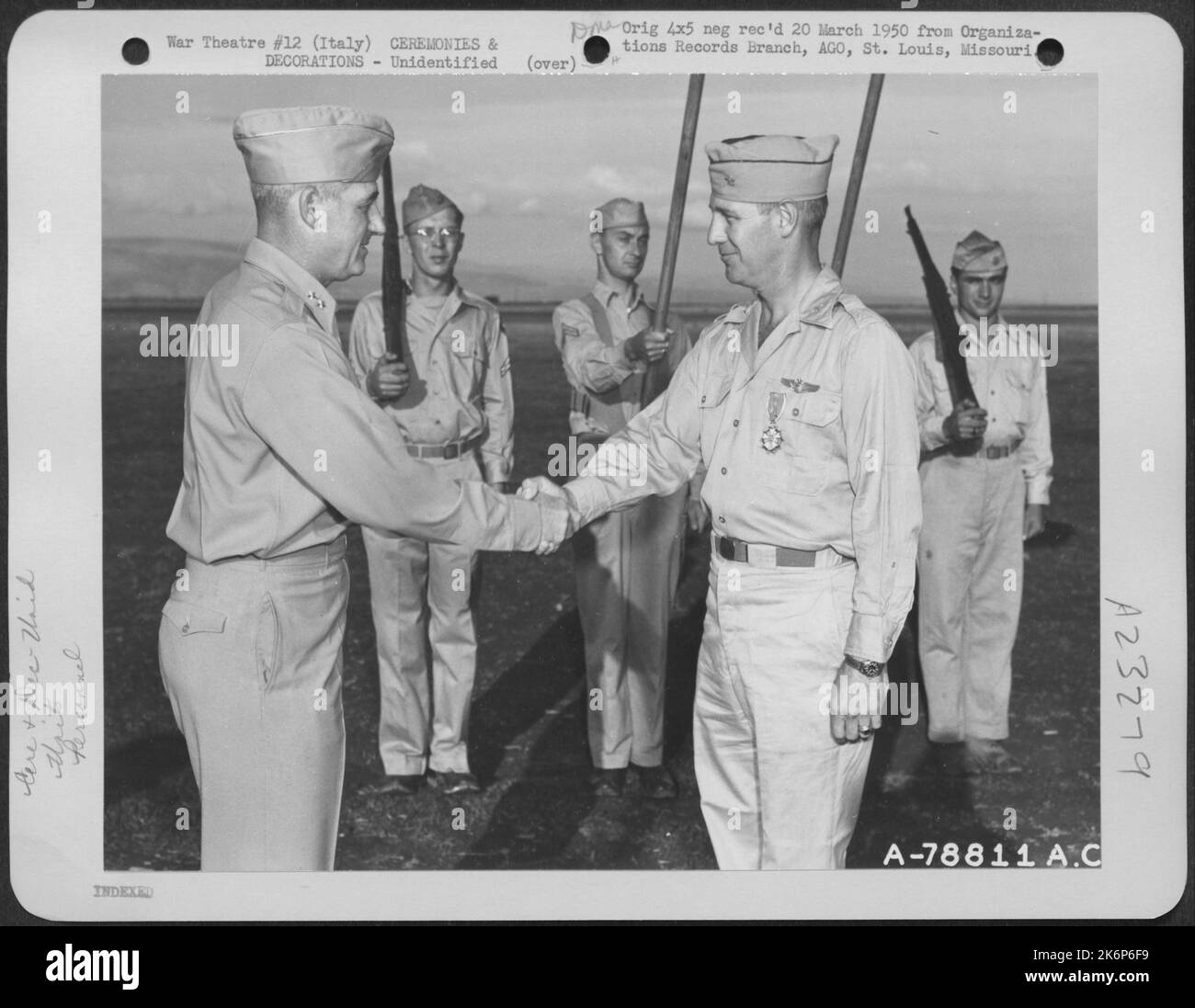 Major General Nathan F. Twining Presents The Air Medal And The Purple ...