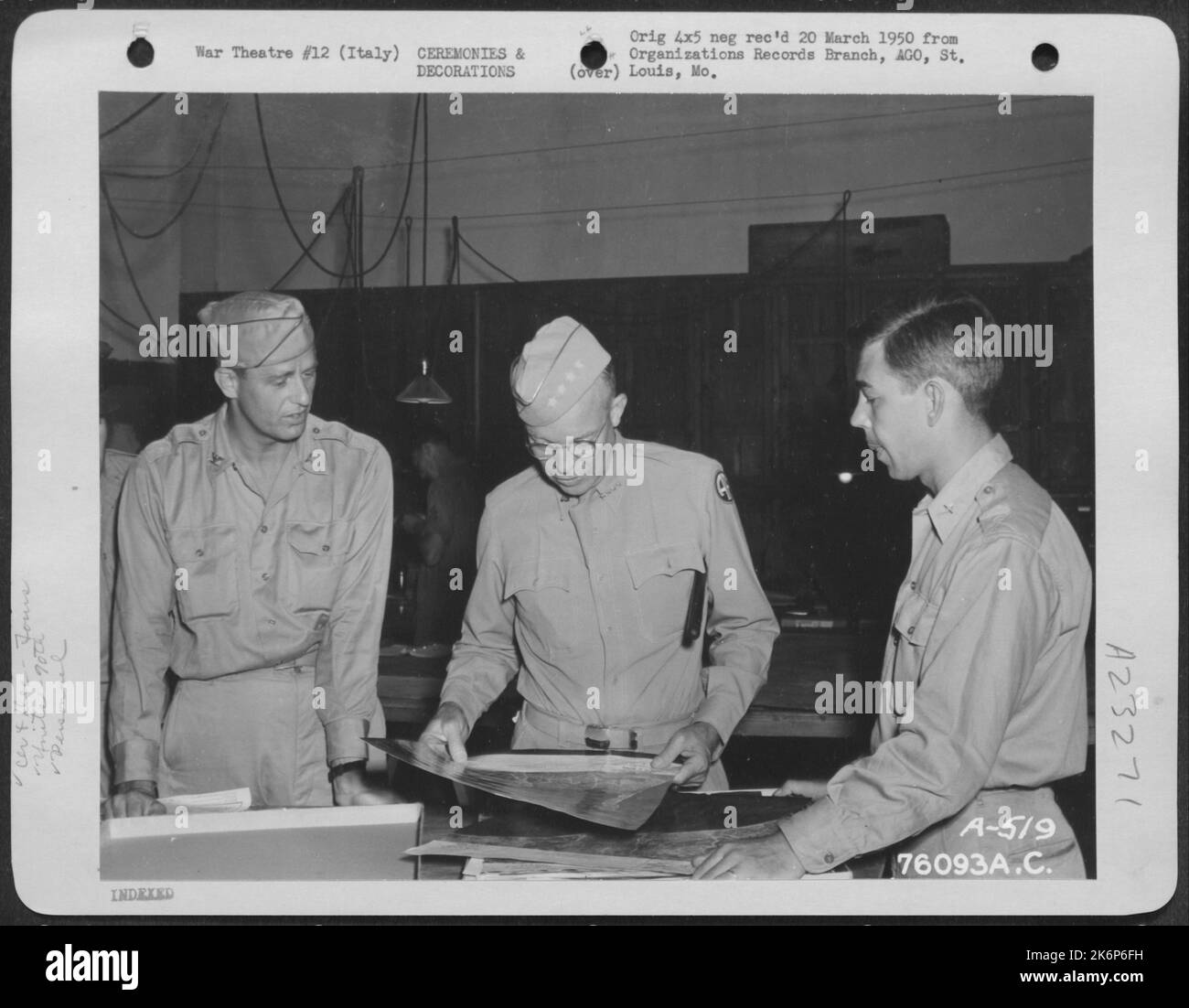 Colonel Elliott Roosevelt And Gen. Dwight D. Eisenhower (Left To Right ...
