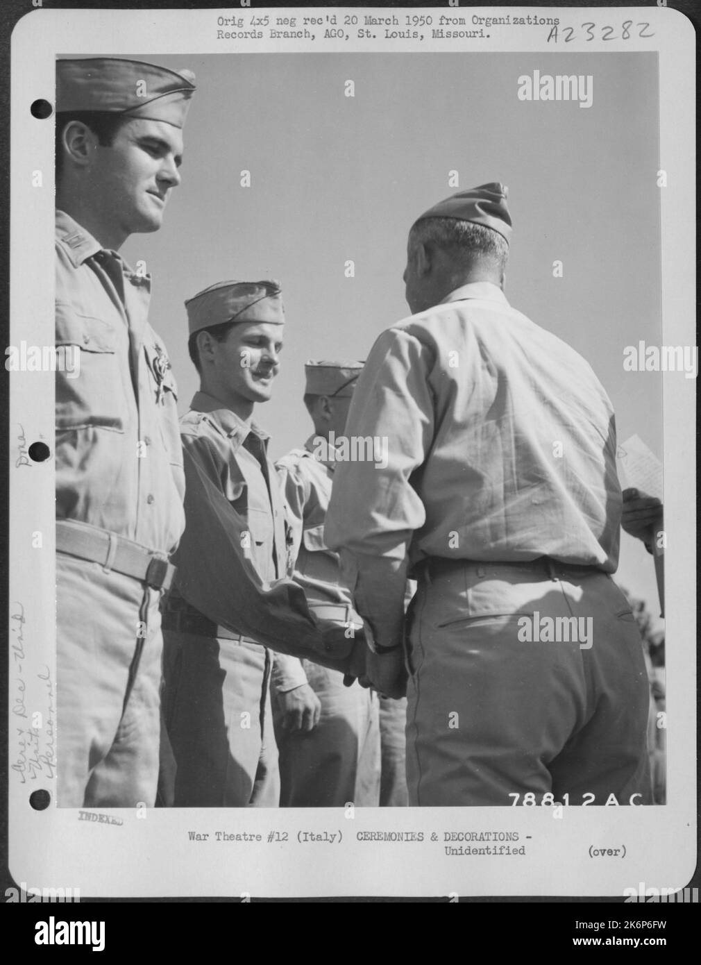 Major General Nathan F. Twining Presents An Award To A Member Of The ...