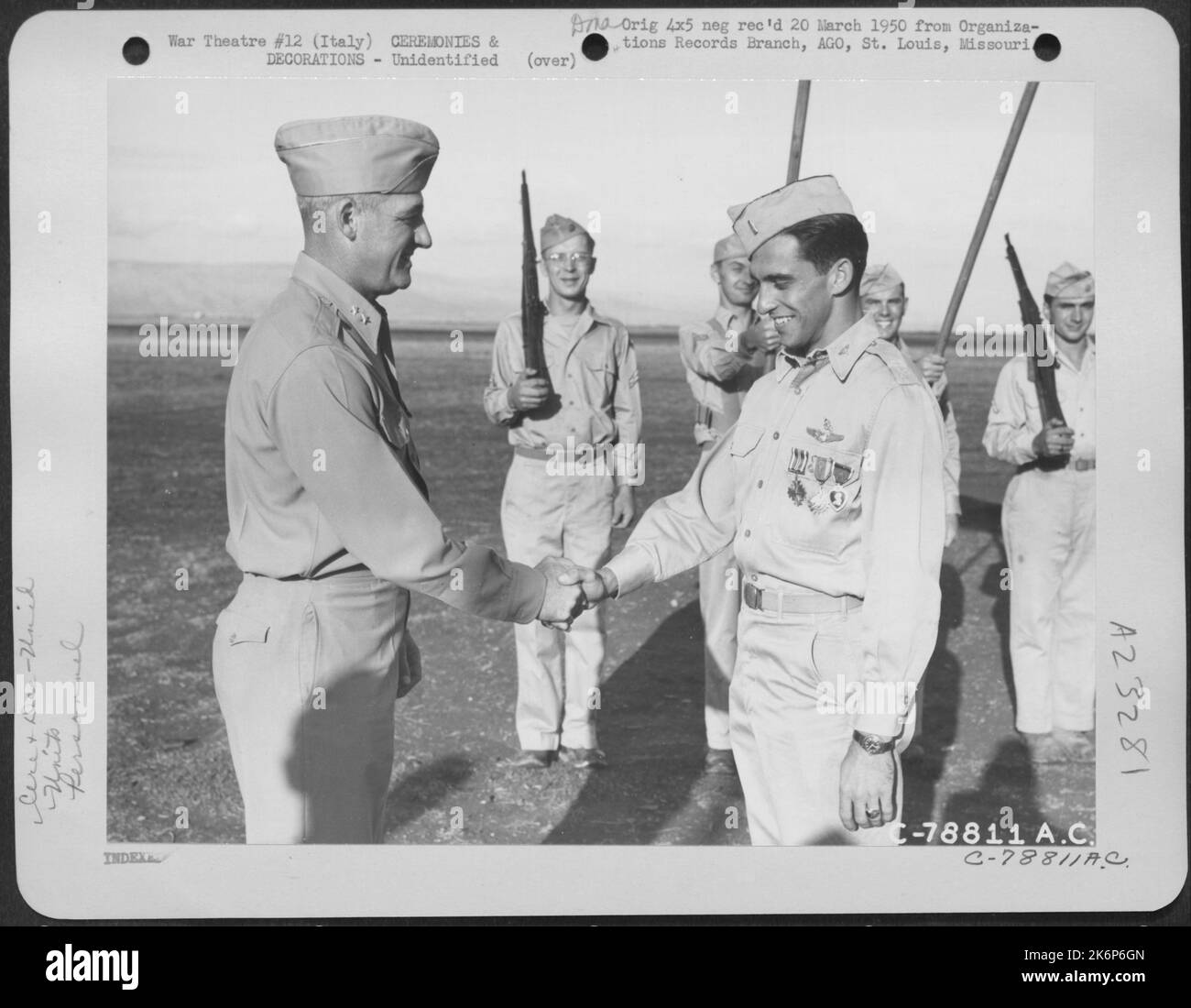 Major General Nathan F. Twining Presents An Award To A Member Of The ...