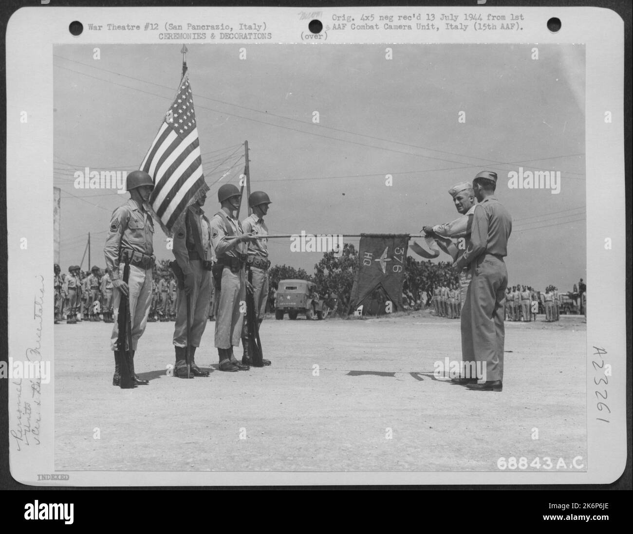 Major General Nathan F. Twining Presents The 376Th Bomb Group With Two ...