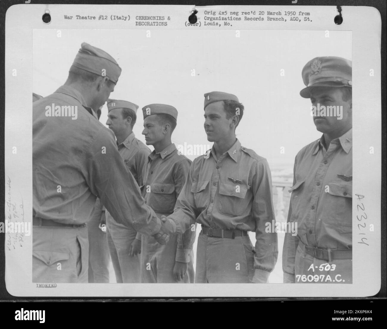 Colonel Elliott Roosevelt Congratulates Capt. Barfoot Of The 90Th Photo ...