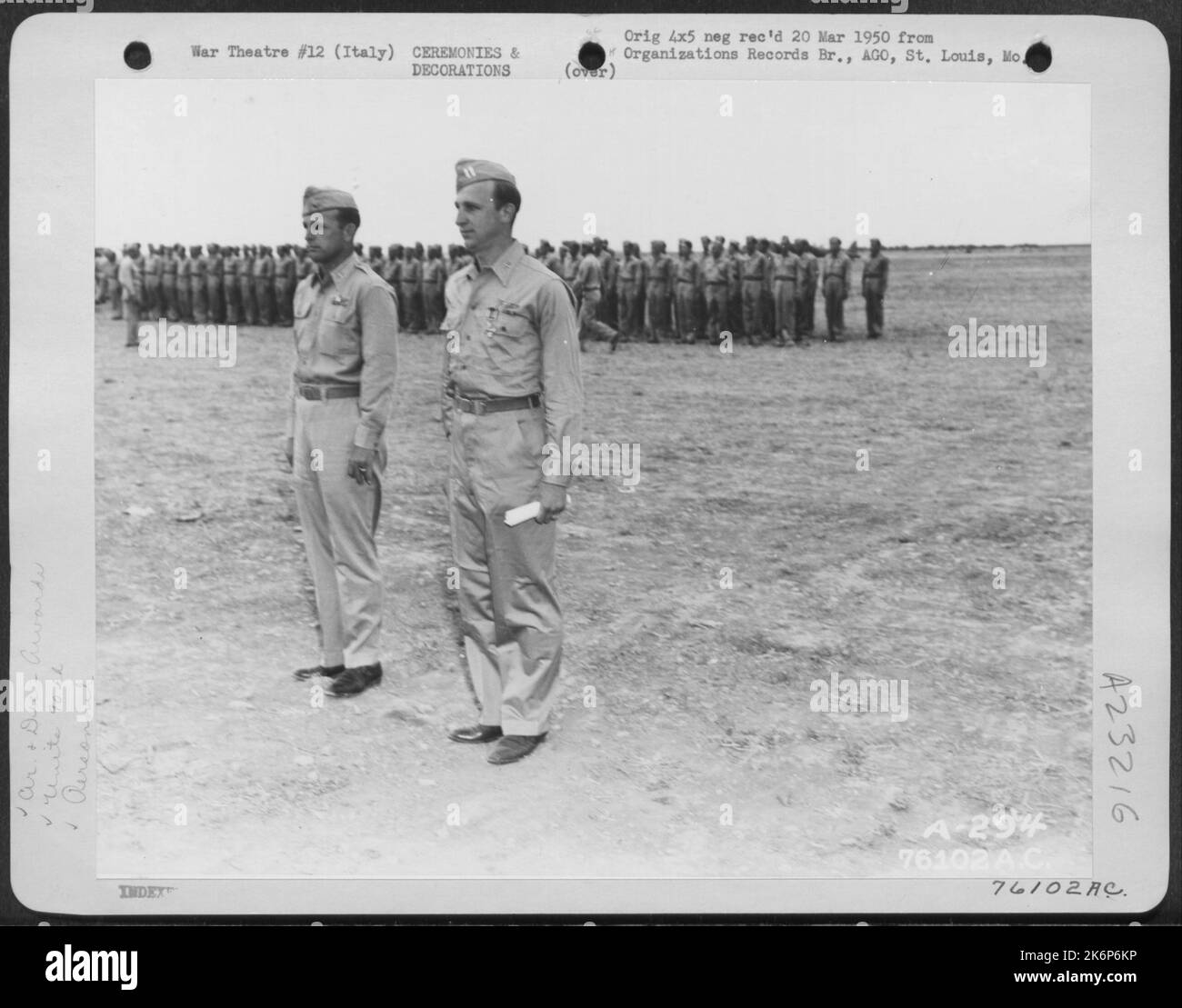 Colonel Dunn And Capt. Humbrecht (Left To Right) After Presentation Of ...