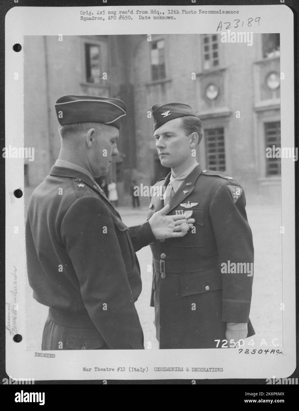 Colonel Duane L. Kime Is Presented The Air Medal By Brig. Gen. Charles ...