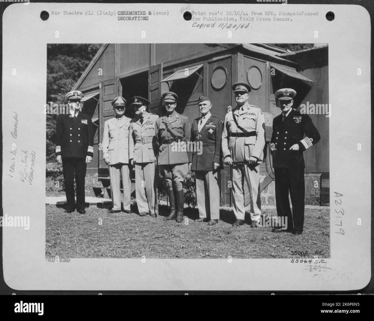 ITALY-The Mediterranean Allied High Command after ceremony at which ...