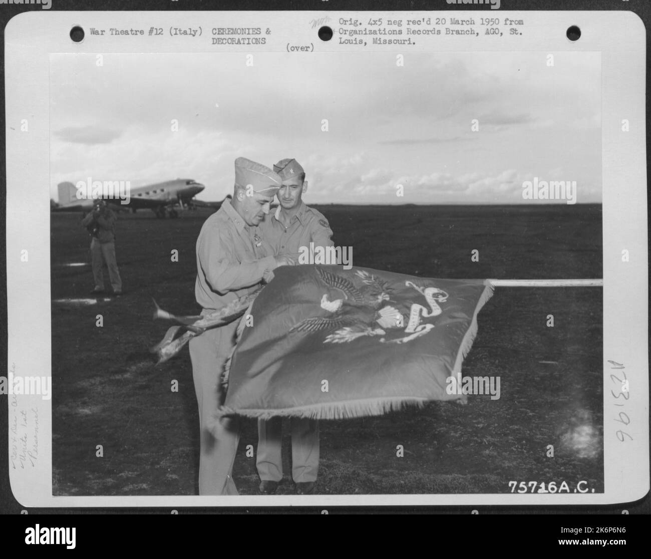 Major General Nathan F. Twining Presents 3Rd Unit Citation To The 1St ...