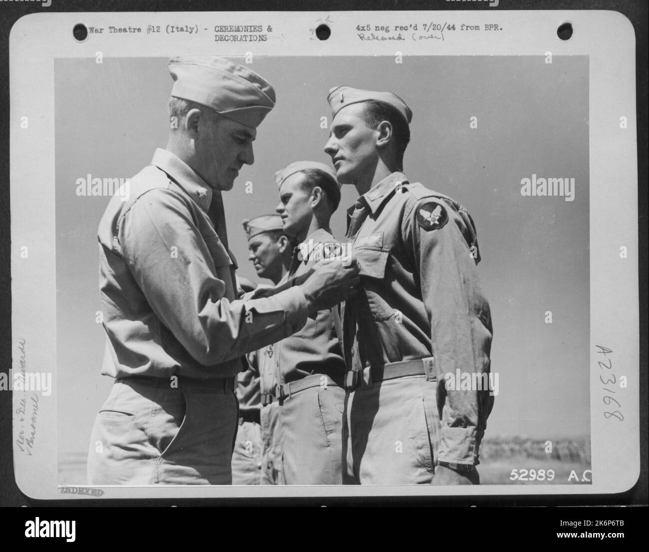 Maj. Gen. Nathan F. Twining, Commanding General of 15th Air Force (left ...