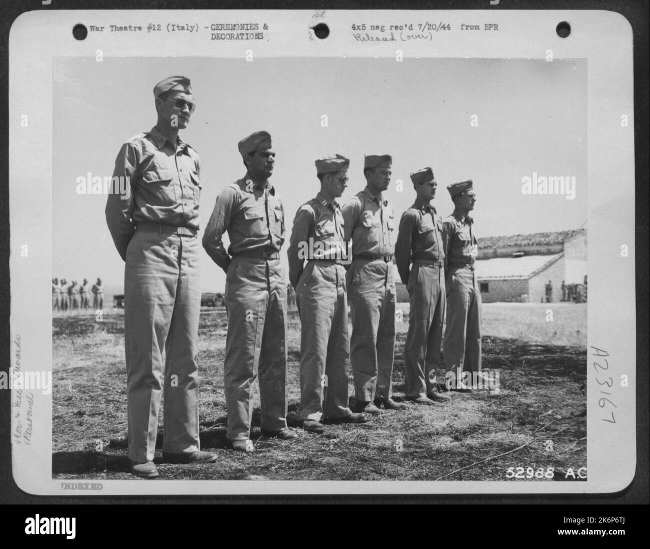 These six officers of a Bomb Group in Italy were awarded the ...