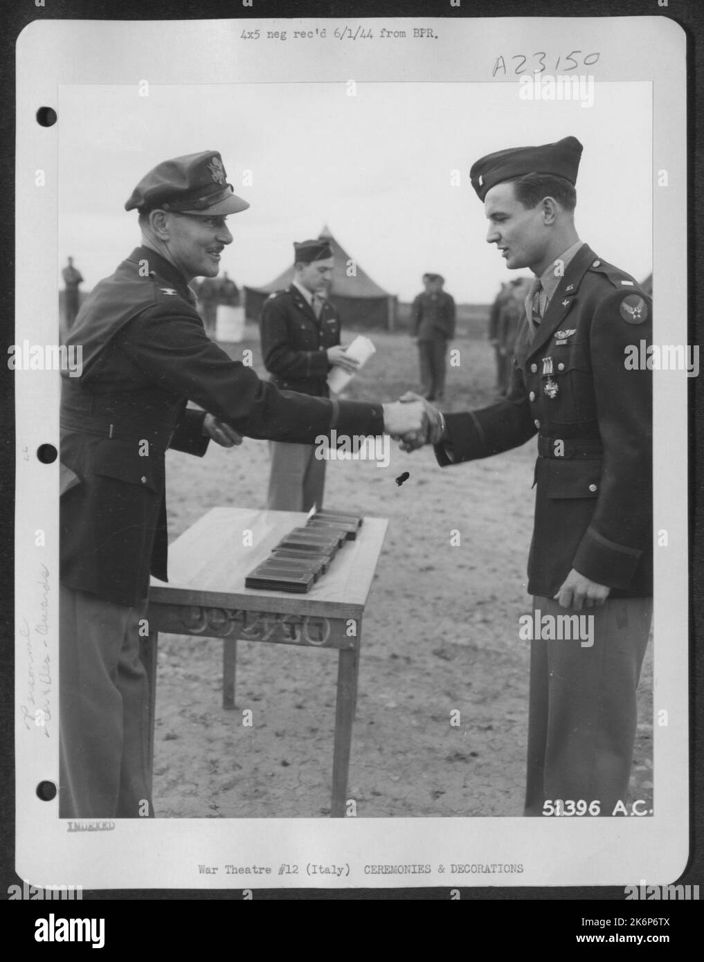 With the Distinguished Flying Cross pinned to his tunic, 1st Lt. Hugh L ...