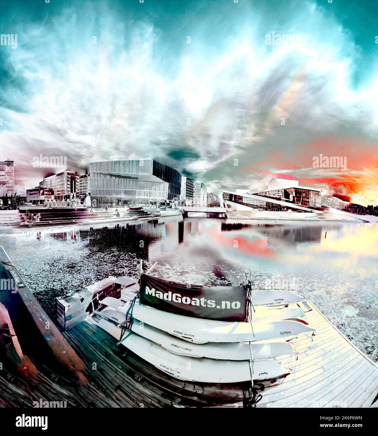 Norwegian Capital in Infrared Stock Photo - Alamy