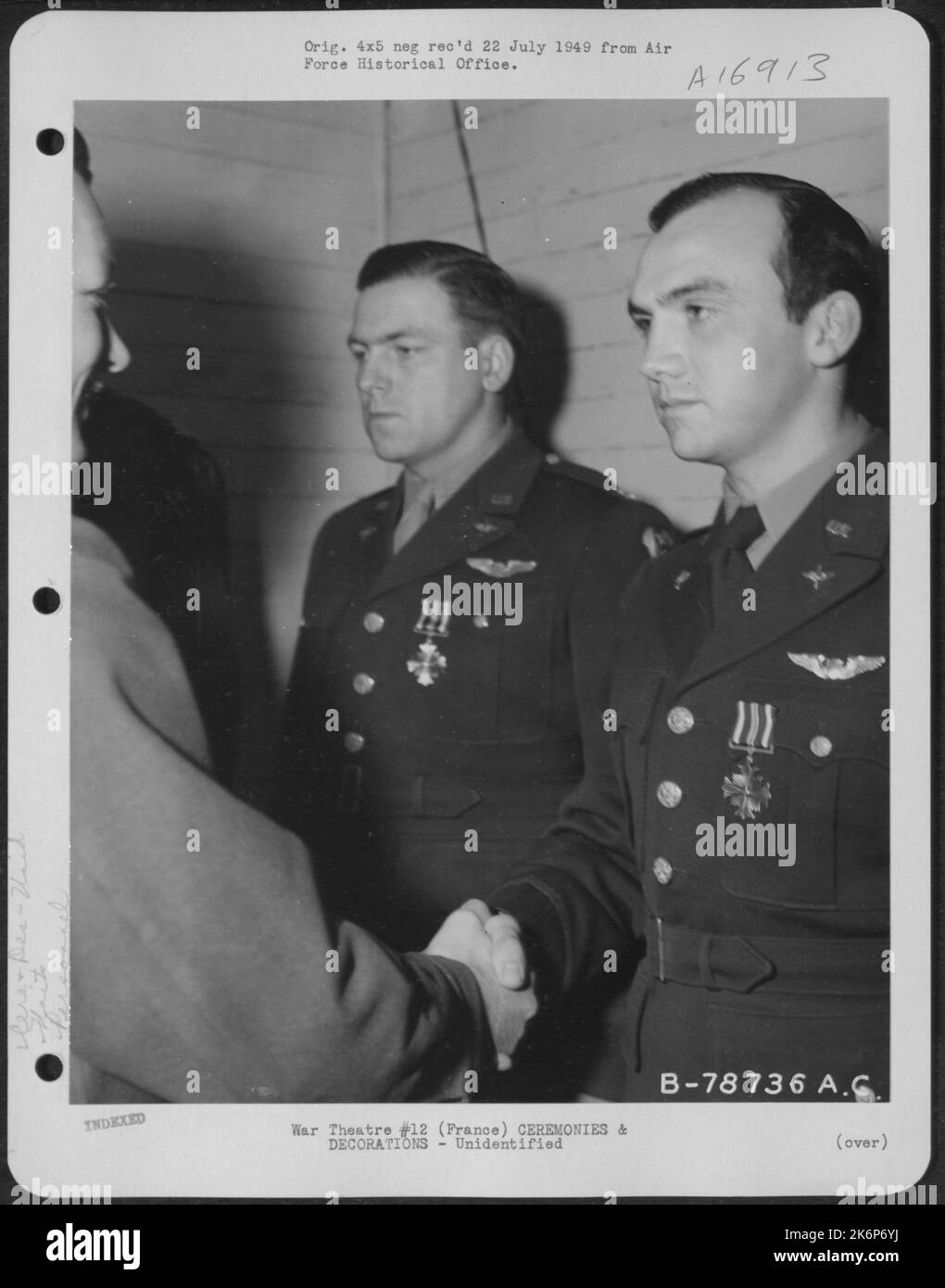 Major General Samuel E. Anderson Congratulates An Officer Of The 410Th ...