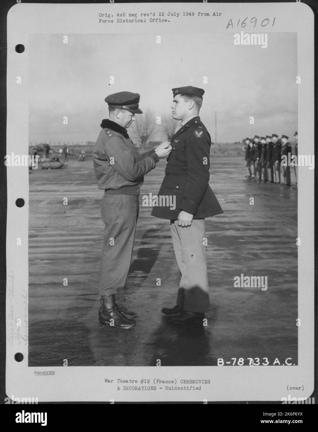 Major General Samuel E. Anderson Presents An Award To An Officer Of The ...