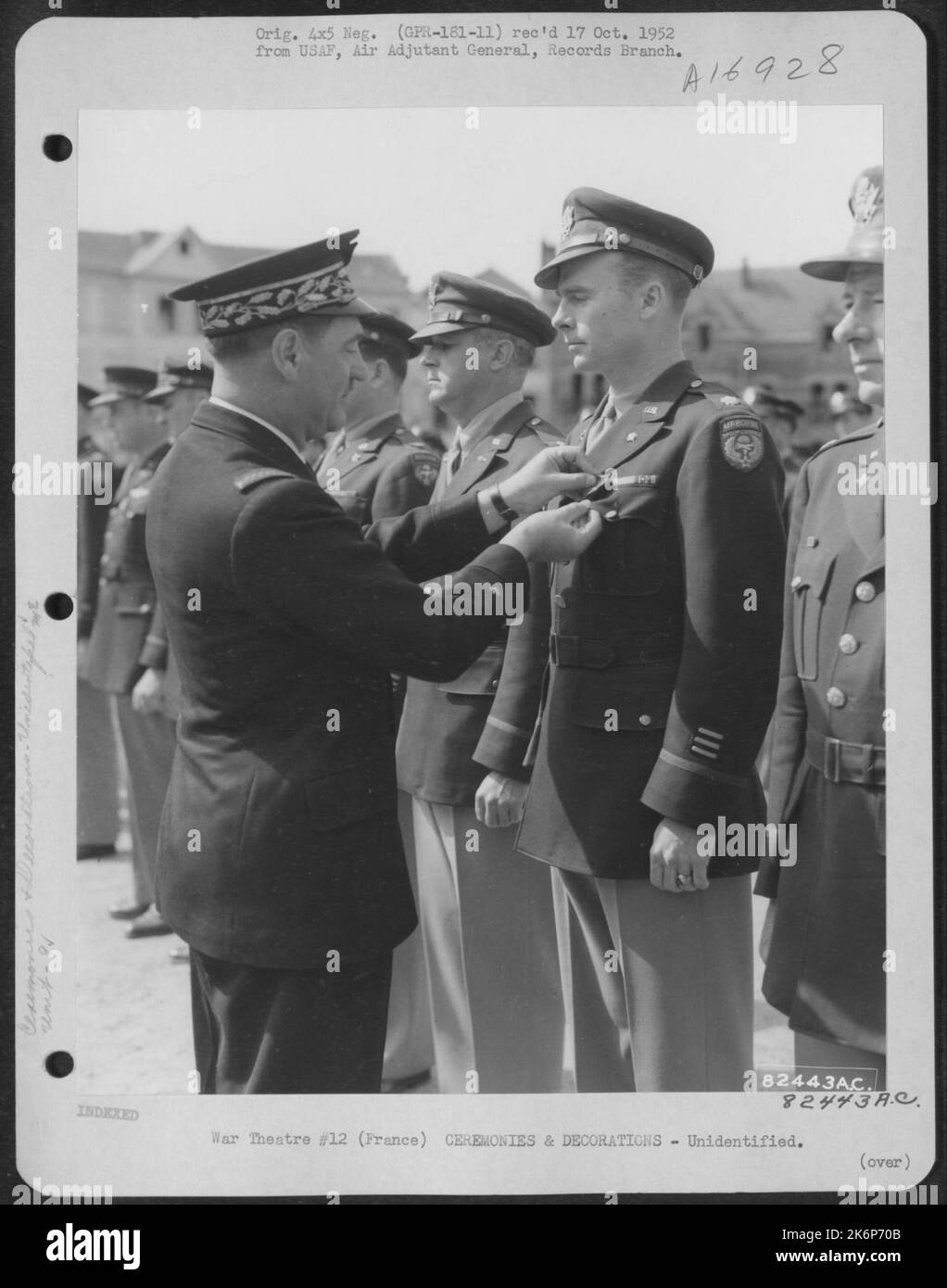A Member Of The 9Th Troop Carrier Command Is Presented A French Award ...