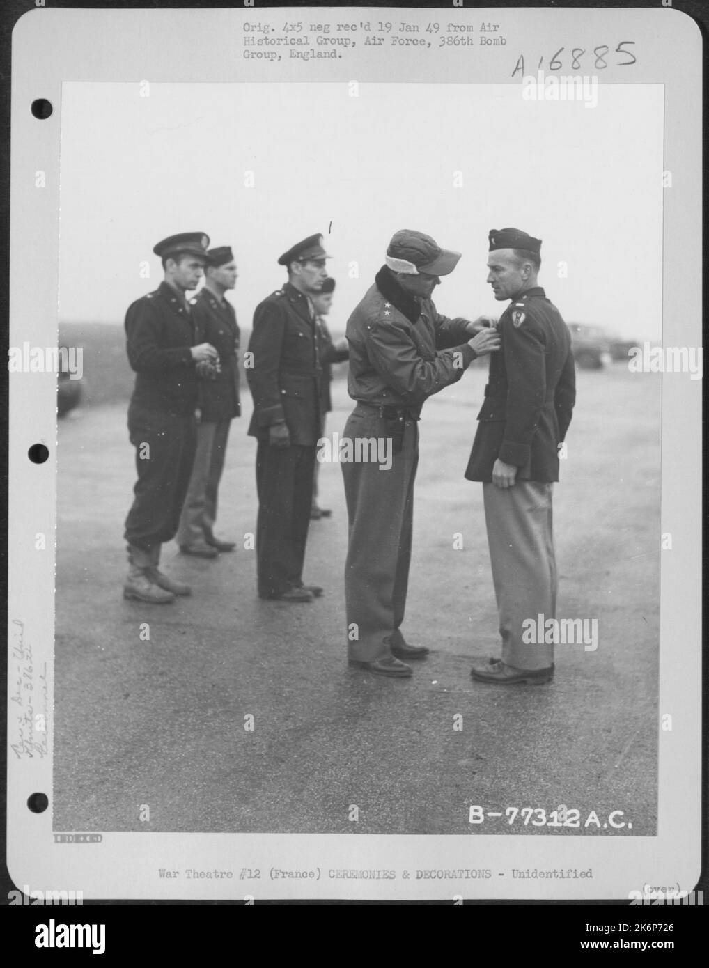 Major General Hoyt S. Vandenberg Presents An Award To A Member Of The ...