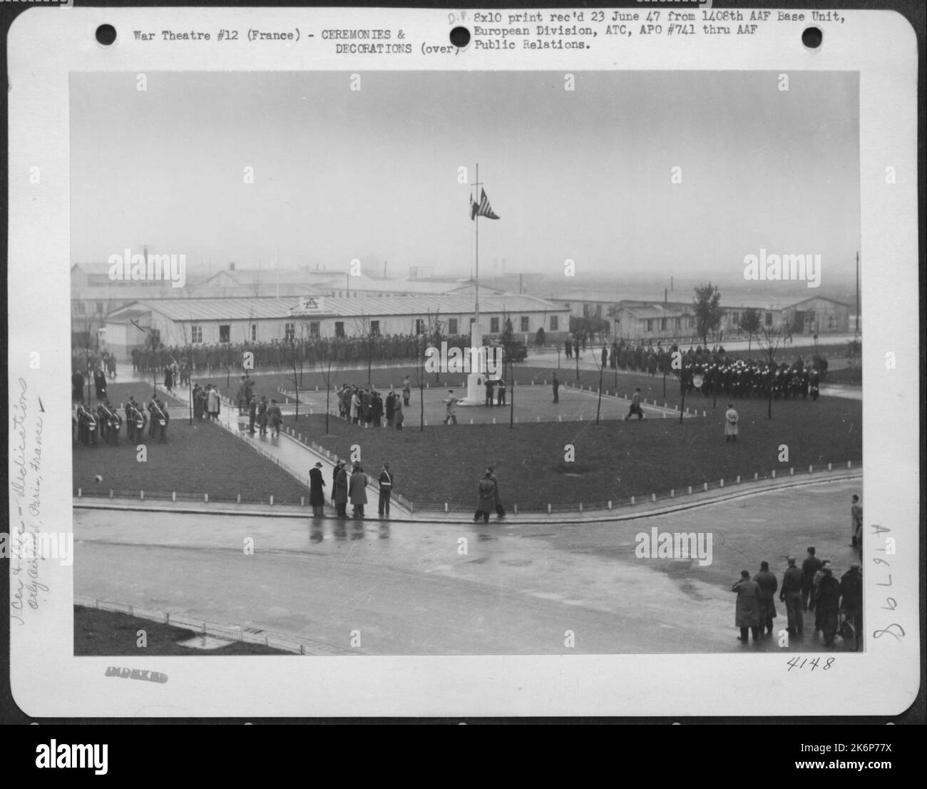 American And French Dignitaries, Representing Their Respective ...