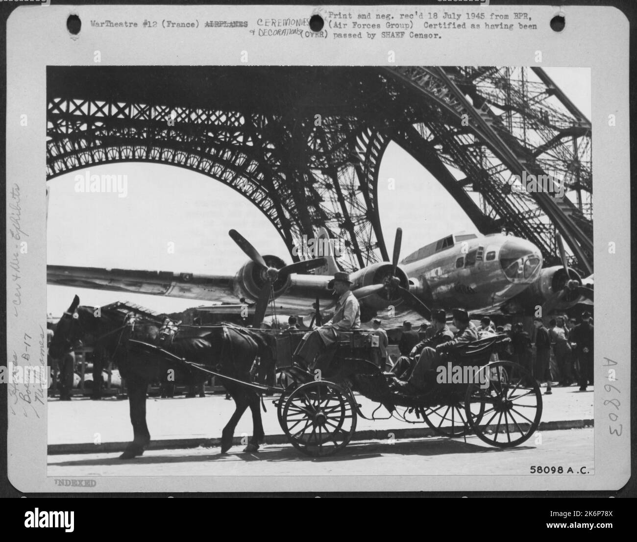 Gi'S In An Old-Fashioned Landau Watch French Civilians And U.S. Army A ...