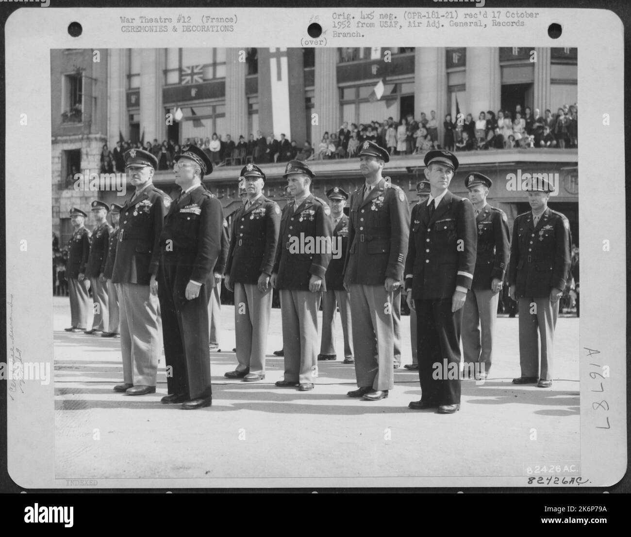 Members Of The 9Th Troop Carrier Command Stand At Attention Following ...